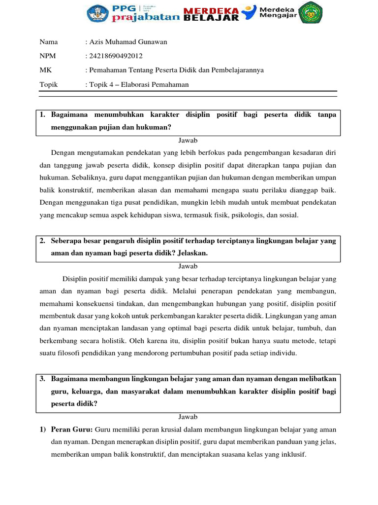 Topik 4 - Elaborasi Pemahaman | PDF