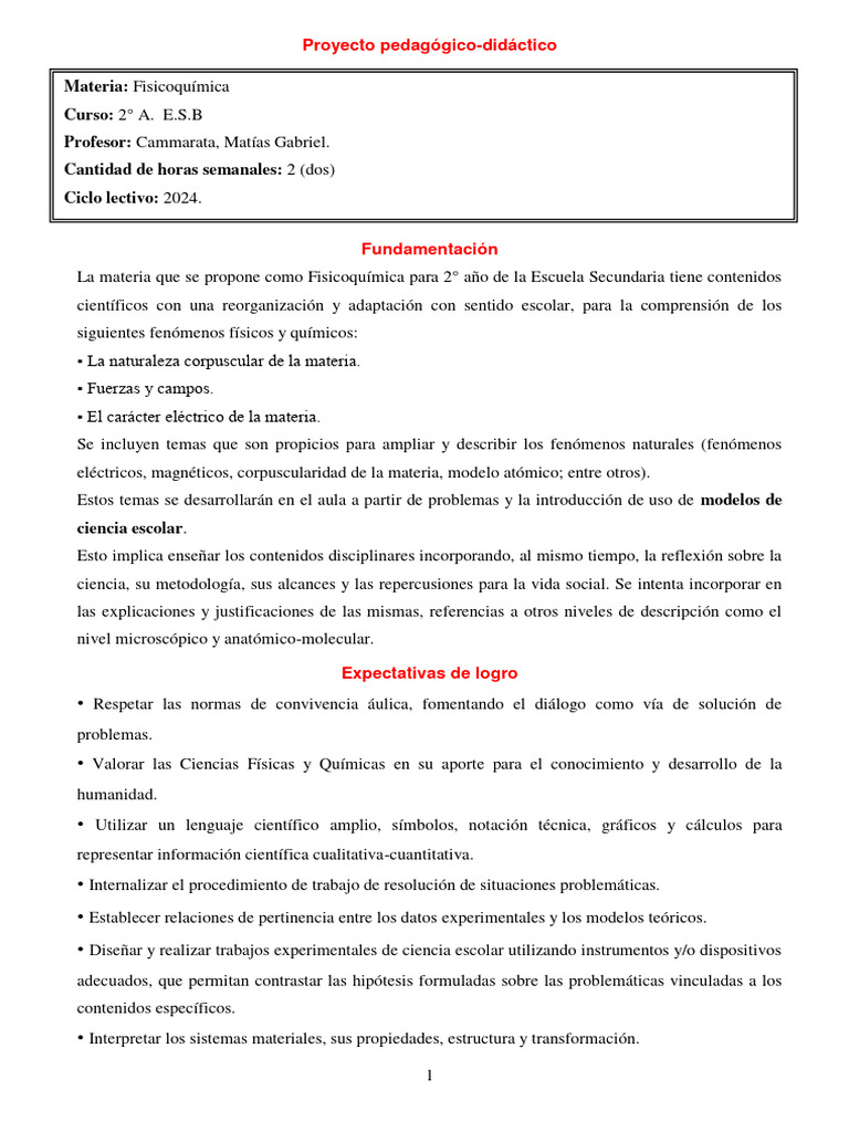 Cuadernillo Fisicoqu-Mica 2 - (2024) | PDF | Química | Science