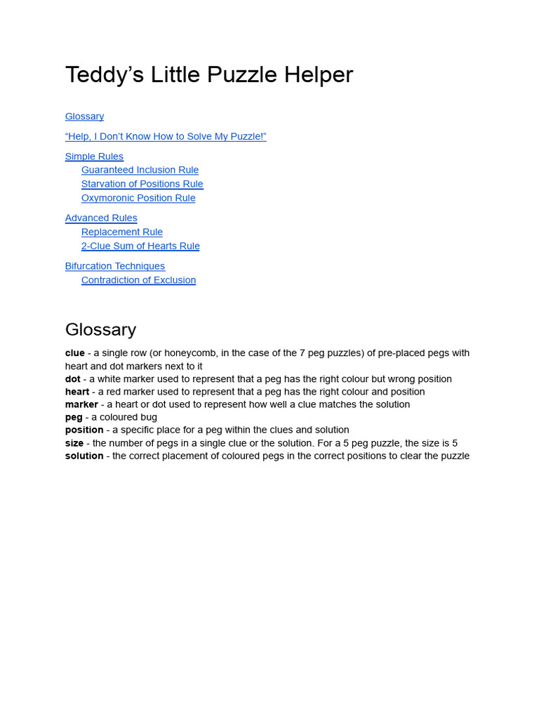 Teddy's Little Puzzle Helper | PDF