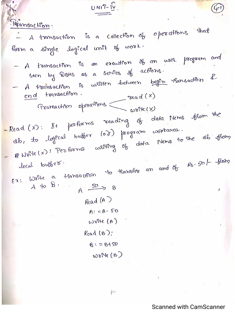 Dbms Unit4 Part1 | PDF