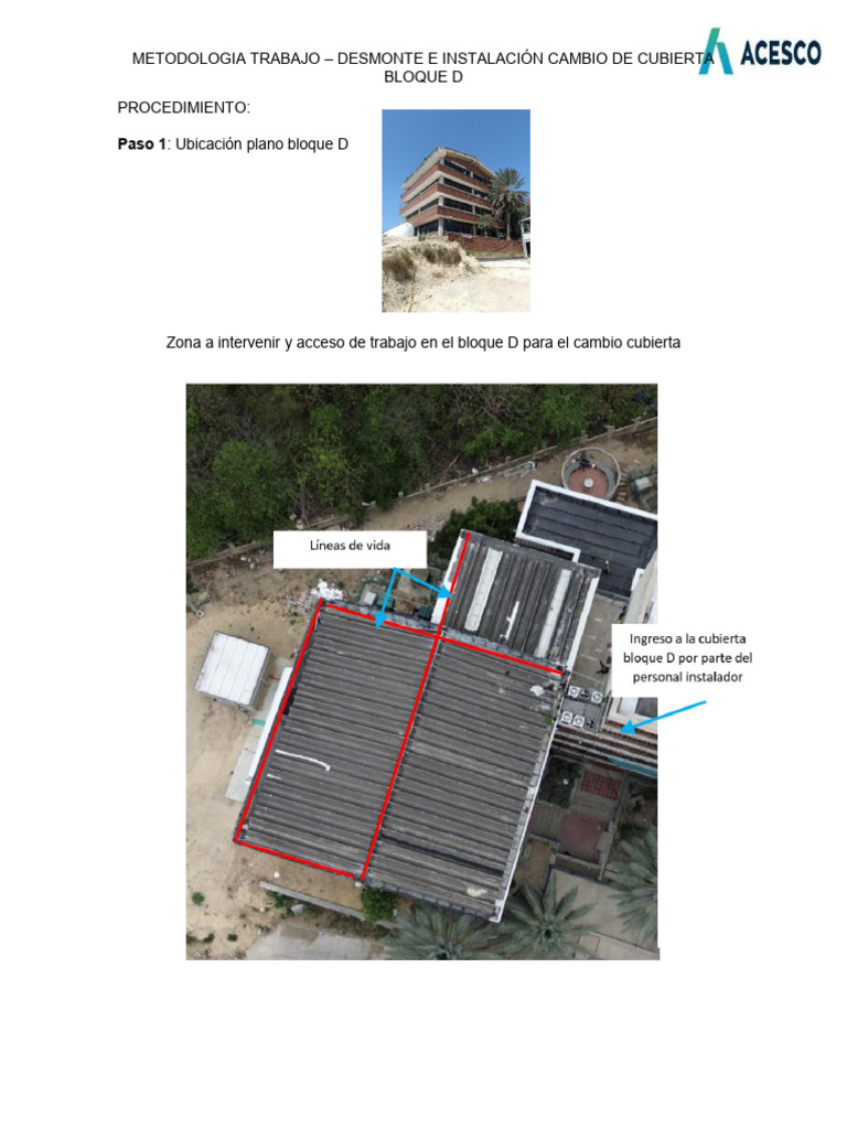 Procedimiento Desmonte e Intalacion Teja Bloque D v2 - Signed | PDF