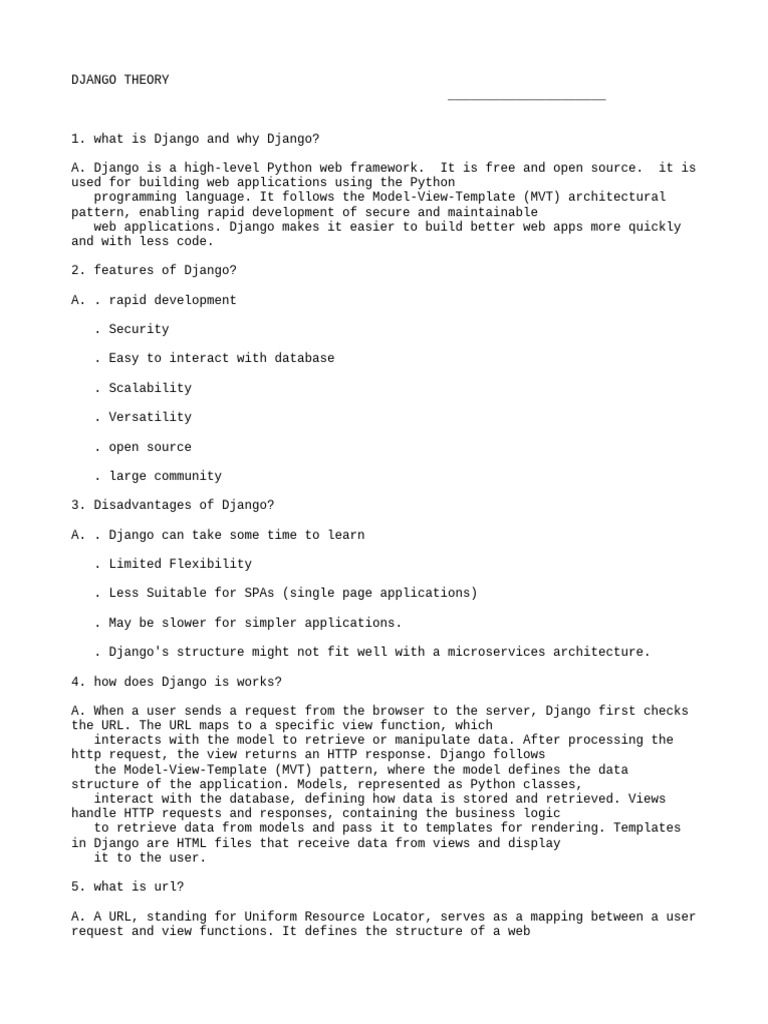 Django Theory | PDF | Networking | Internet & Web