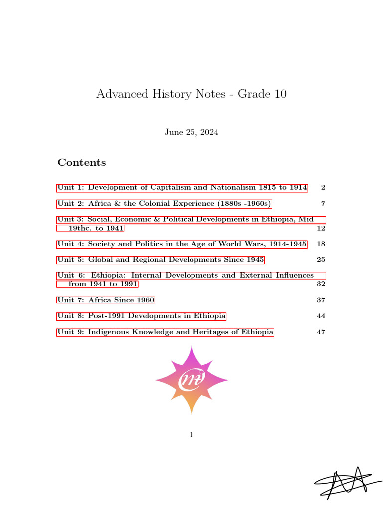 History Notes Book g10 | PDF | United Nations | International Relations