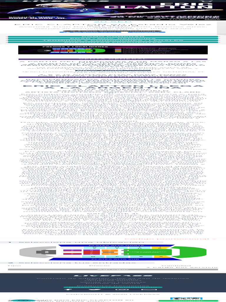 Entradas para ERIC CLAPTON en Estadio Vélez Sarsfield - Livepass | PDF ...