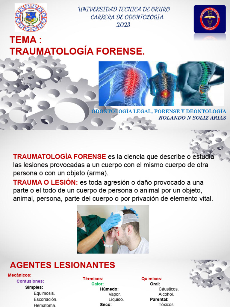 12 TRAUMATOLOG-A FORENSE.pptx | Descargar gratis PDF | Medicina CLINICA ...