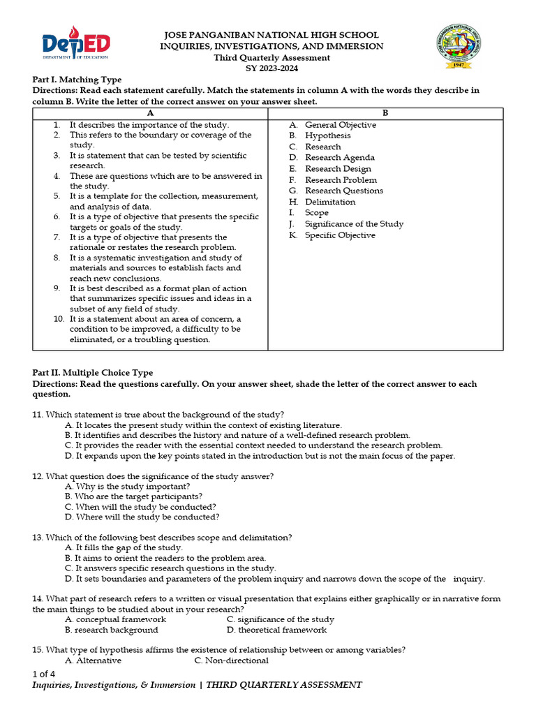 3is Revised Updated | PDF | Sampling (Statistics) | Experiment