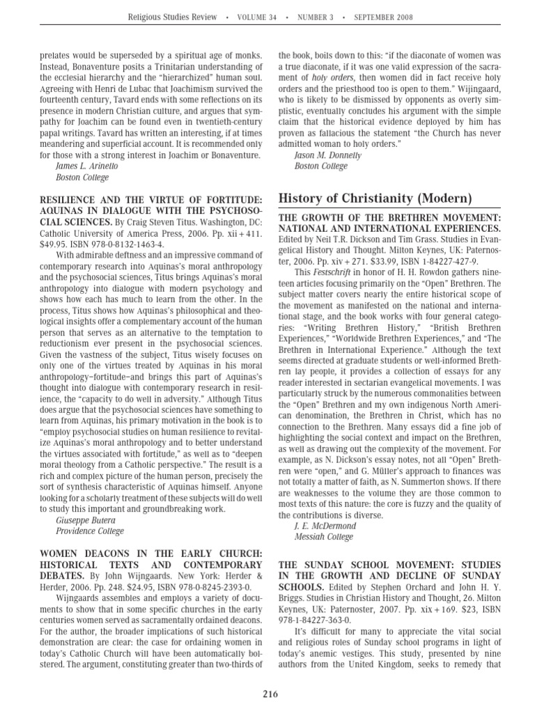 The Growth of The Brethren Movement - National and International ...