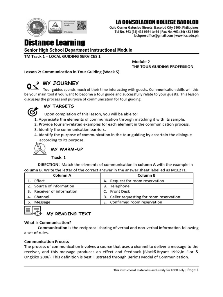 LGS Module Week 5 | PDF | Communication | Human Communication
