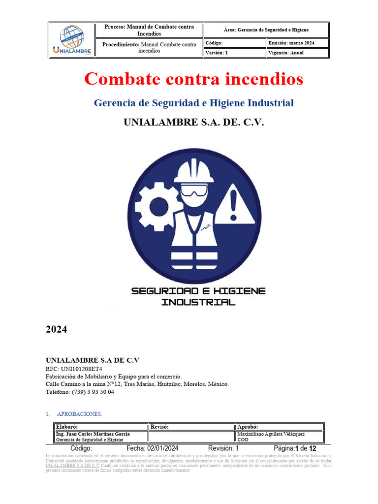 MANUAL CONTRA INCENDIOS | PDF | Combustión | Combustibles
