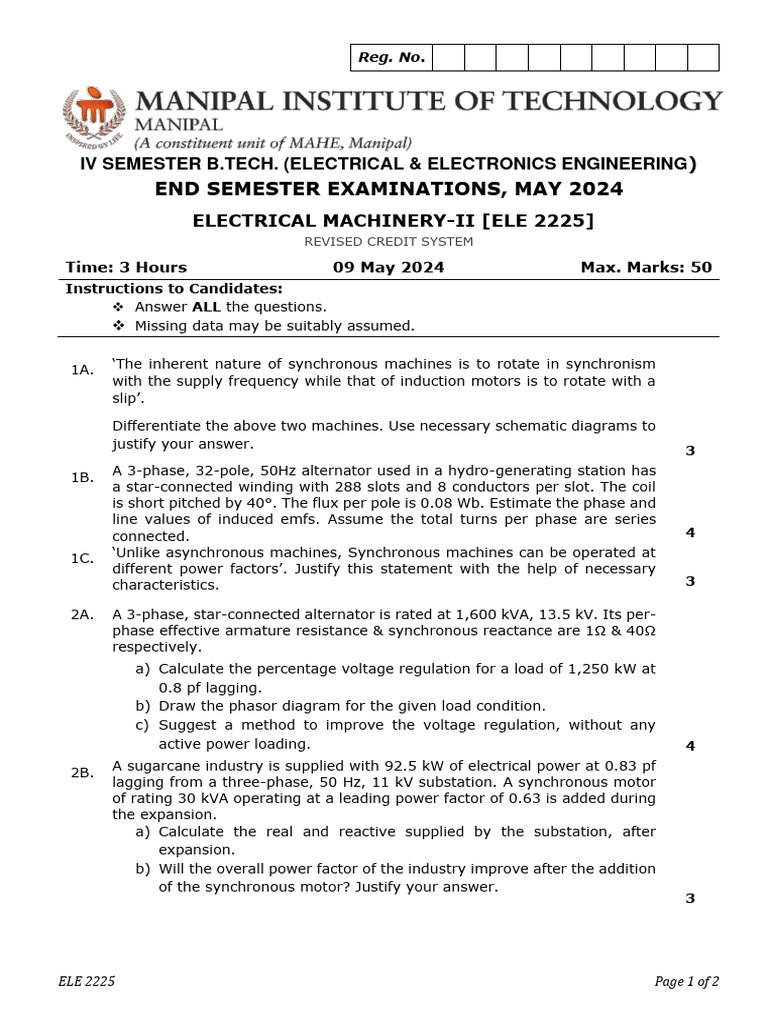 Ele 2225 Em-Ii | PDF | Electric Motor | Manufactured Goods