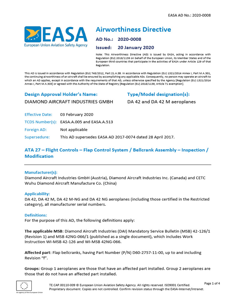 EASA_AD_2020-0008_2 | PDF | Aviation
