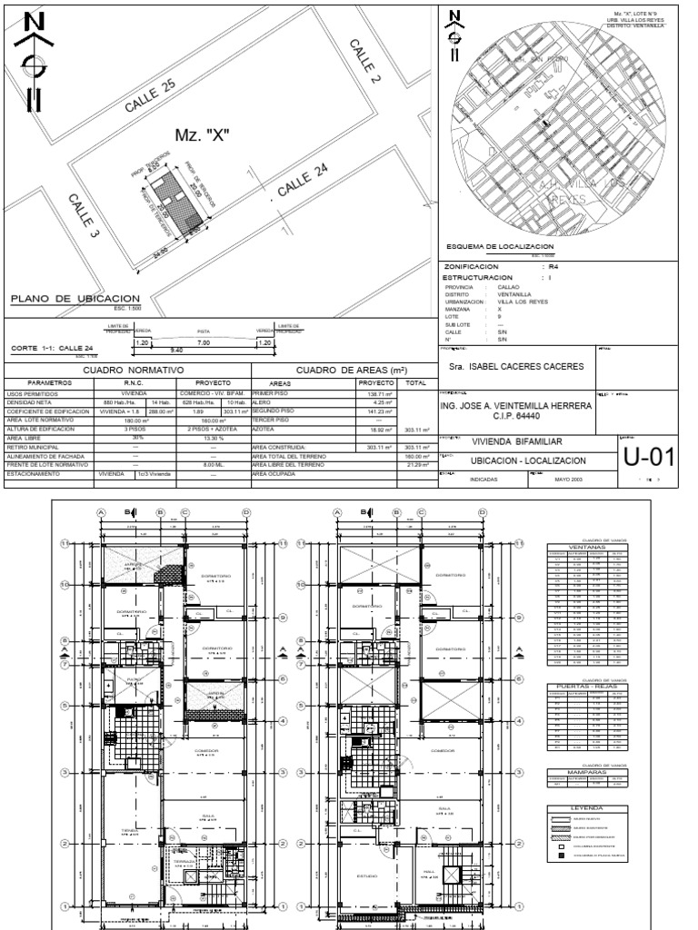 Planos de una Vivienda Unifamiliar | PDF