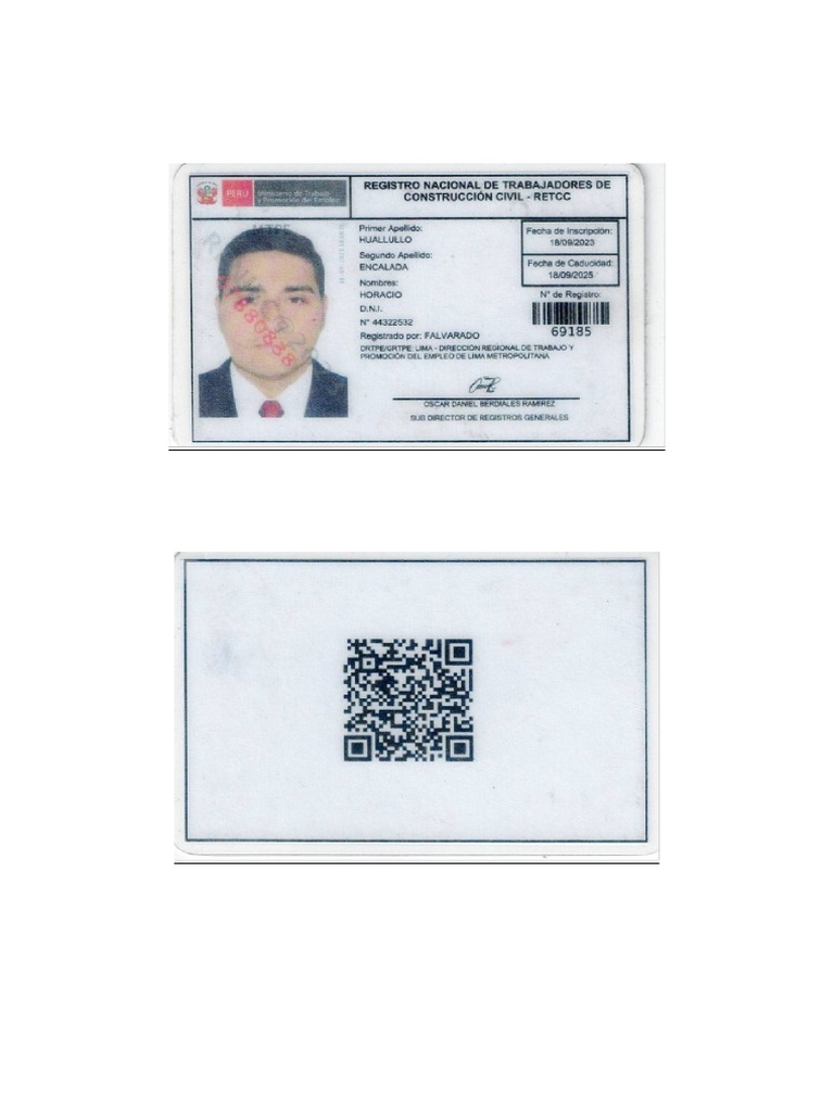 Carnet Retcc Horacio | PDF