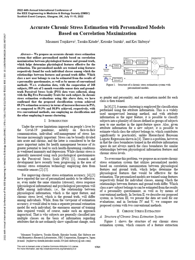 Accurate Chronic Stress Estimation With Personalized Models Based On ...