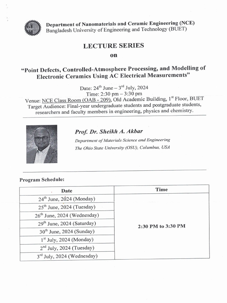 BUET Lecture06122024 | PDF