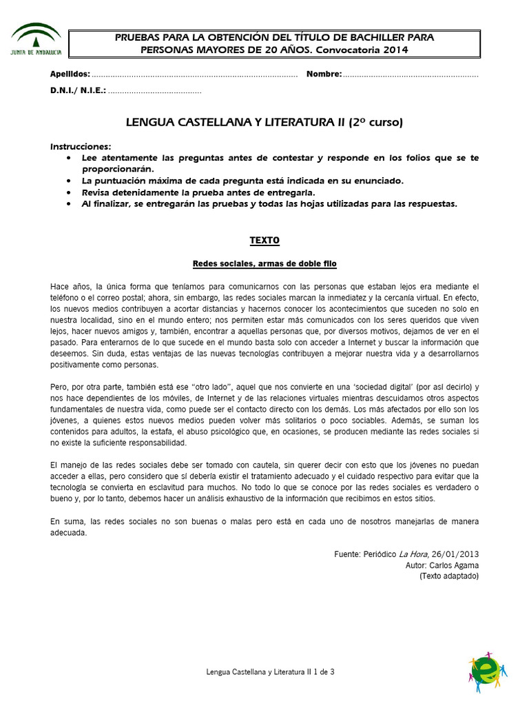 LL2 Sol | PDF | Autor | Verbo