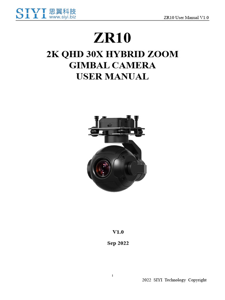 ZR10 User Manual en v1.0 | PDF | Camera | Zoom Lens