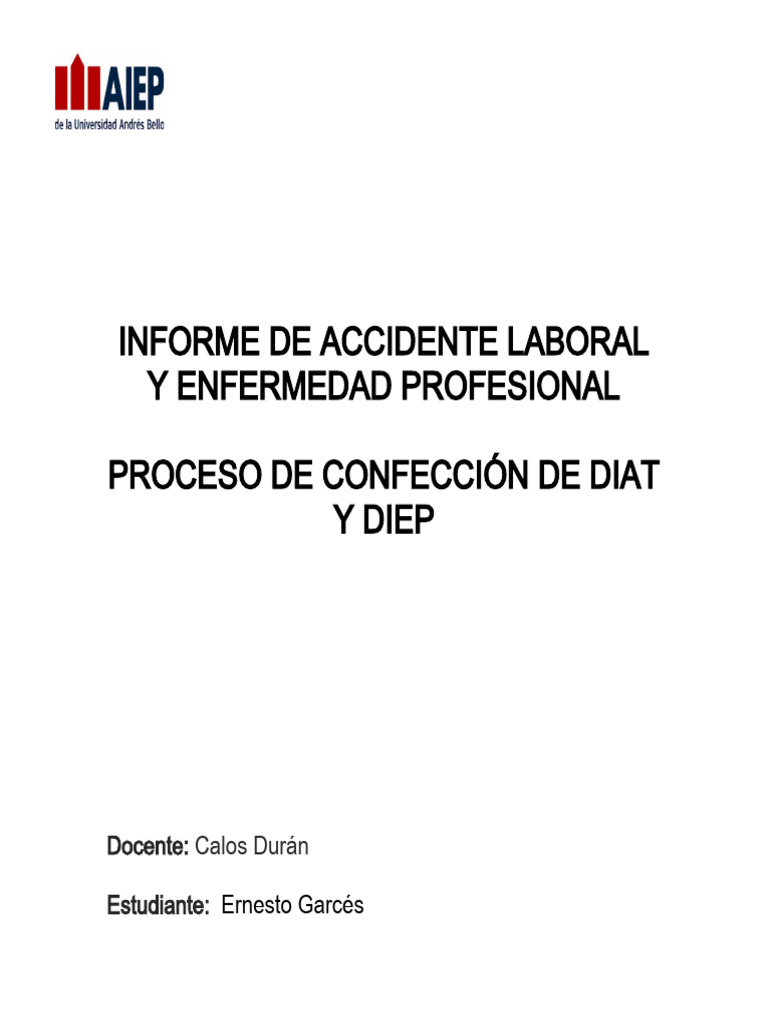 Informe Diat - Diep | PDF | Derecho laboral | ruido