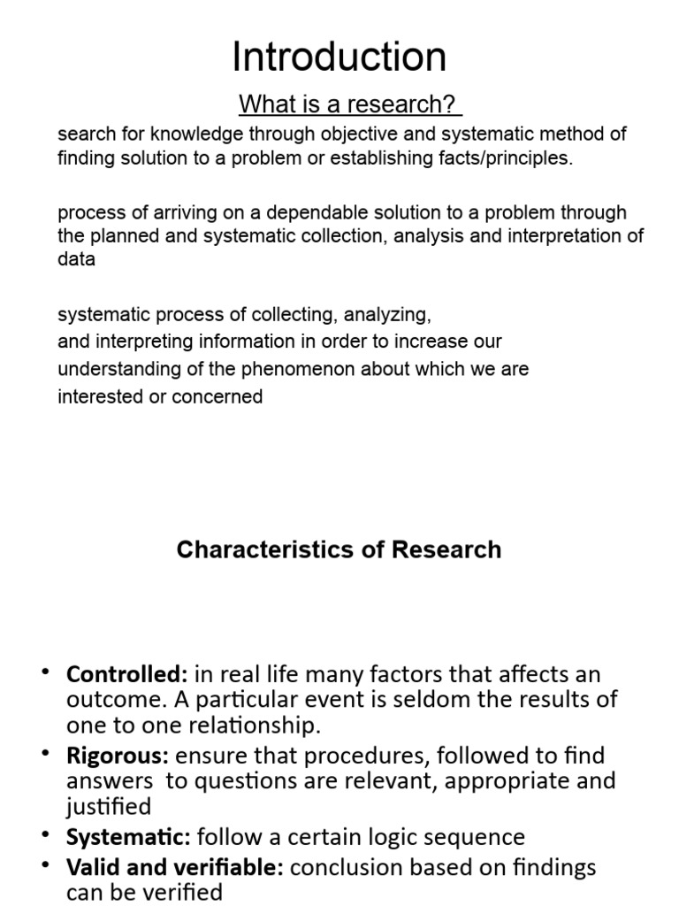 Research Introduction | PDF | Methodology | Causality
