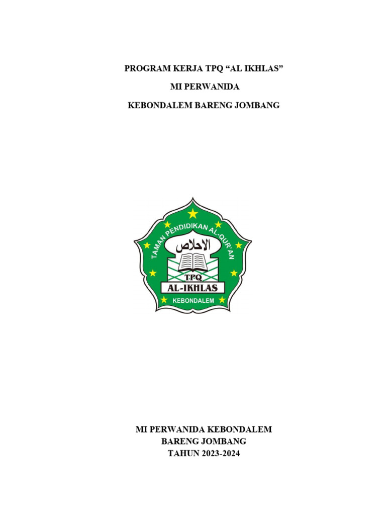 Program Kerja TPQ | PDF