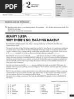 Master in English 2 - Final Written Test - Gabarito | PDF