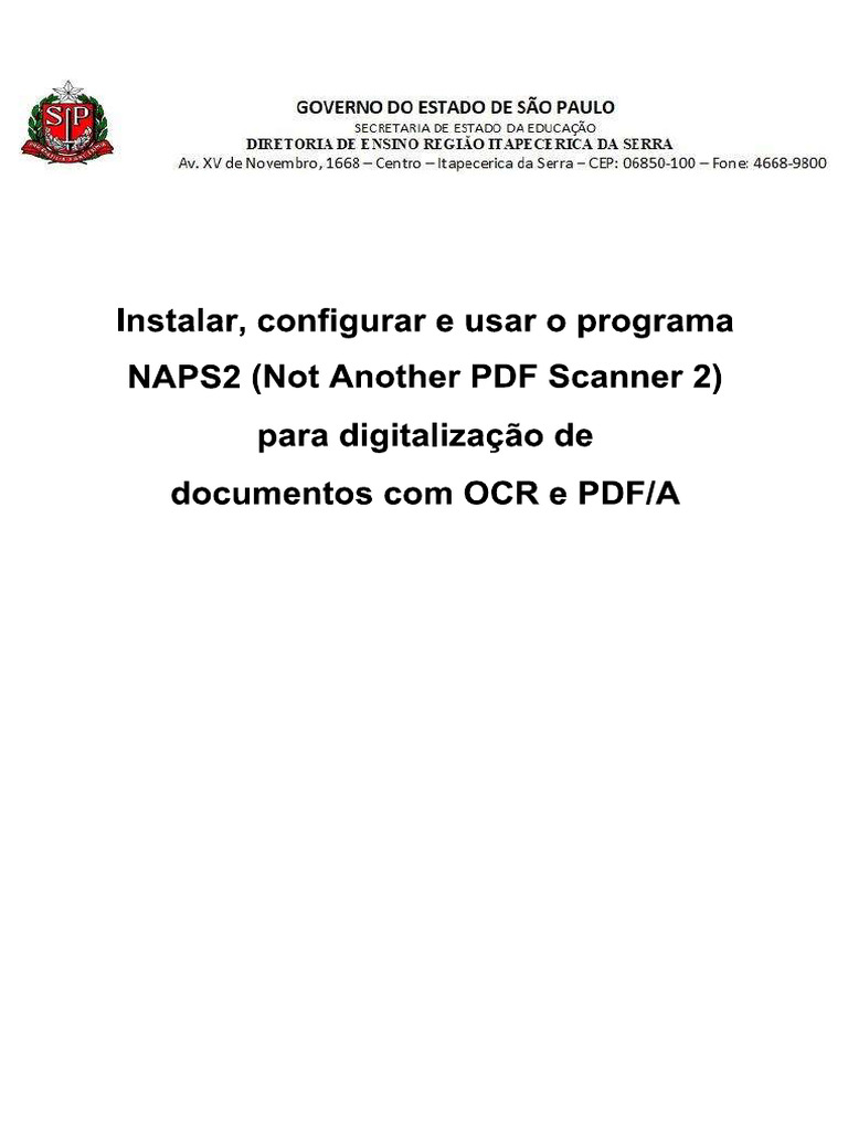 Instalar e Configurar NAPS2 | PDF