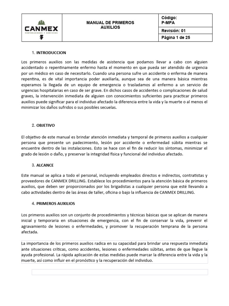 Manual de Primeros Auxilios | PDF | Reanimación cardiopulmonar | Quemar