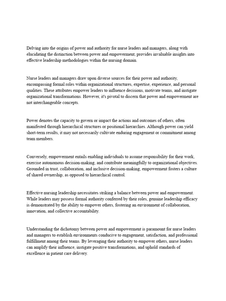 Reaction Between Power and Empower | PDF | Career & Growth | Self ...