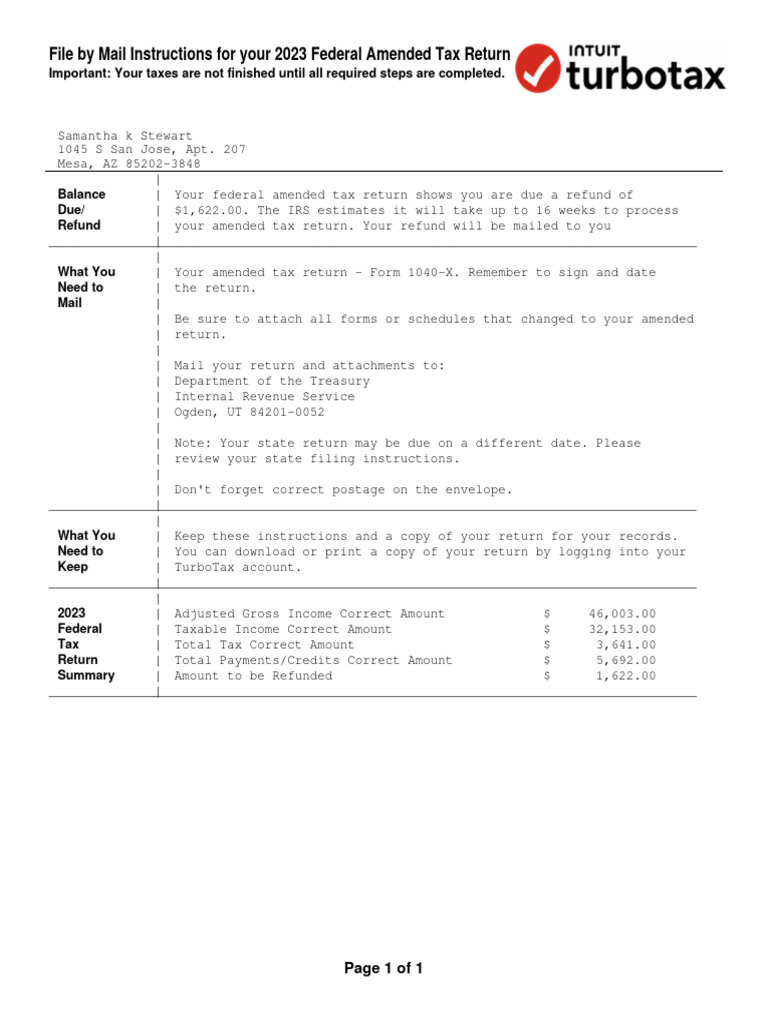 2023 Amended Tax Return Filing Guide | PDF | Irs Tax Forms | Tax Deduction