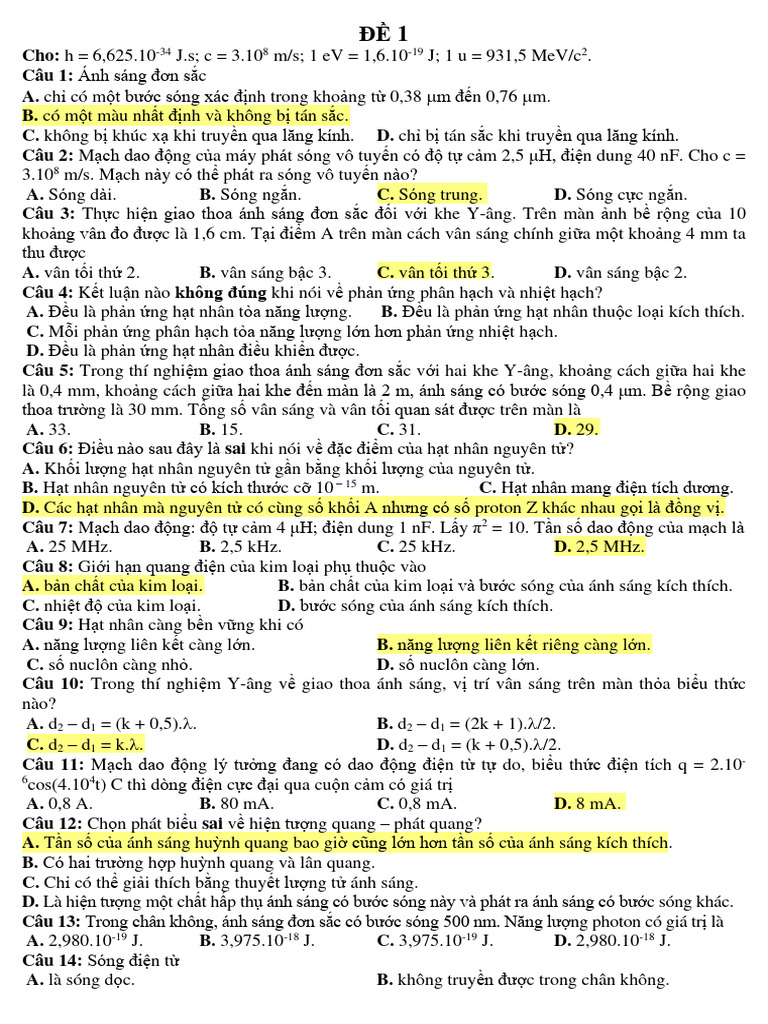 5 ĐỀ ÔN TẬP KIỂM TRA CK2 | PDF