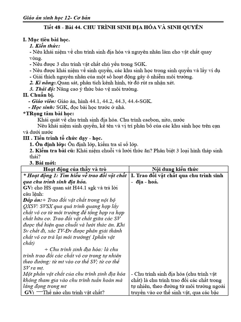 He Sinh Thai 3 | PDF