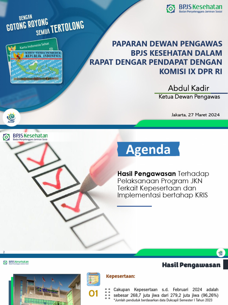 Pengawasan JKN dan Implementasi KRIS | PDF | Bisnis | Pengelolaan Keuangan & Uang