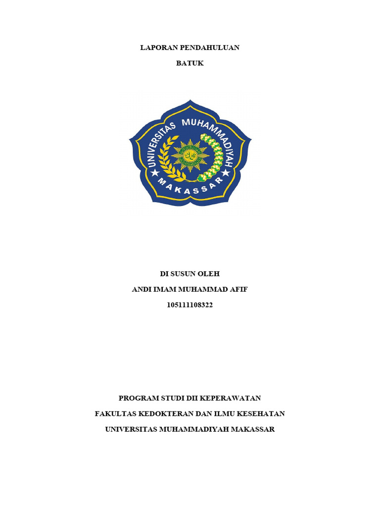 Laporan Pendahuluan Batuk | PDF | Sains & Matematika