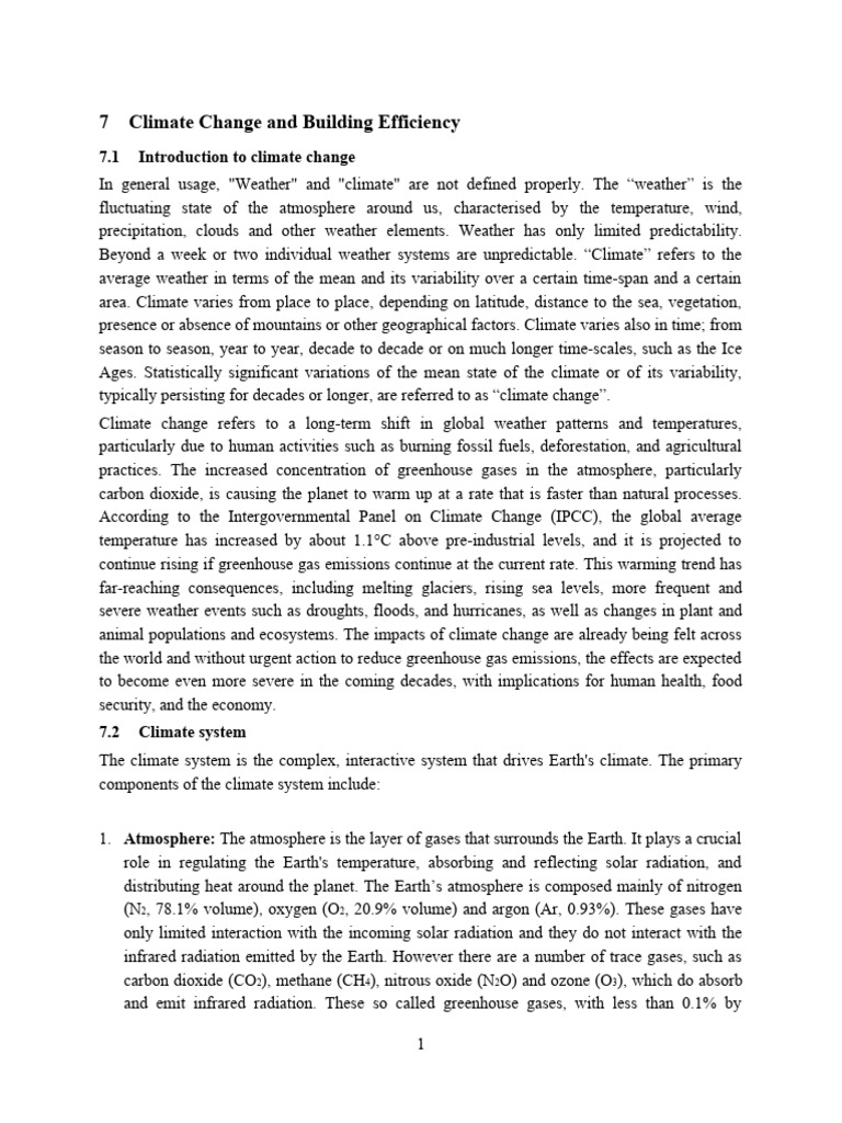 Energy Engineering Chapter 7 | PDF | Climate Change | Greenhouse Gas