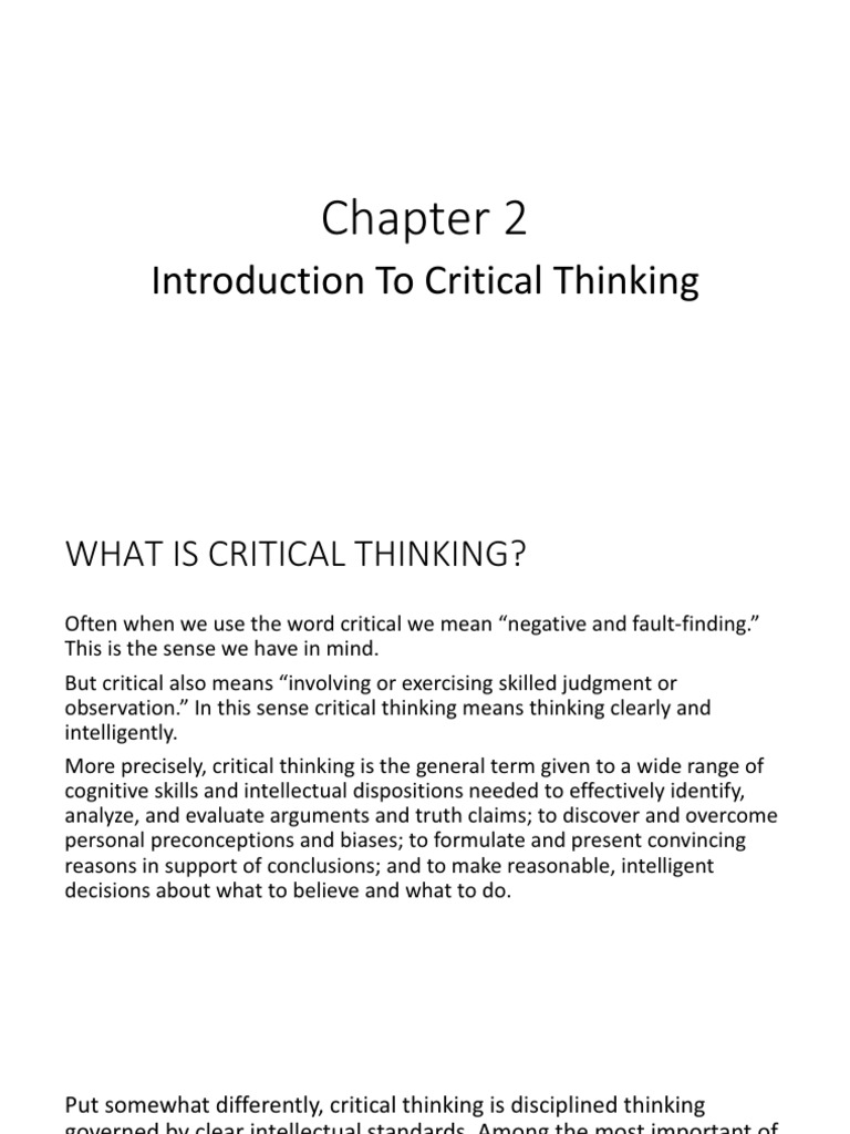 Presentation 2 | PDF | Thought | Critical Thinking