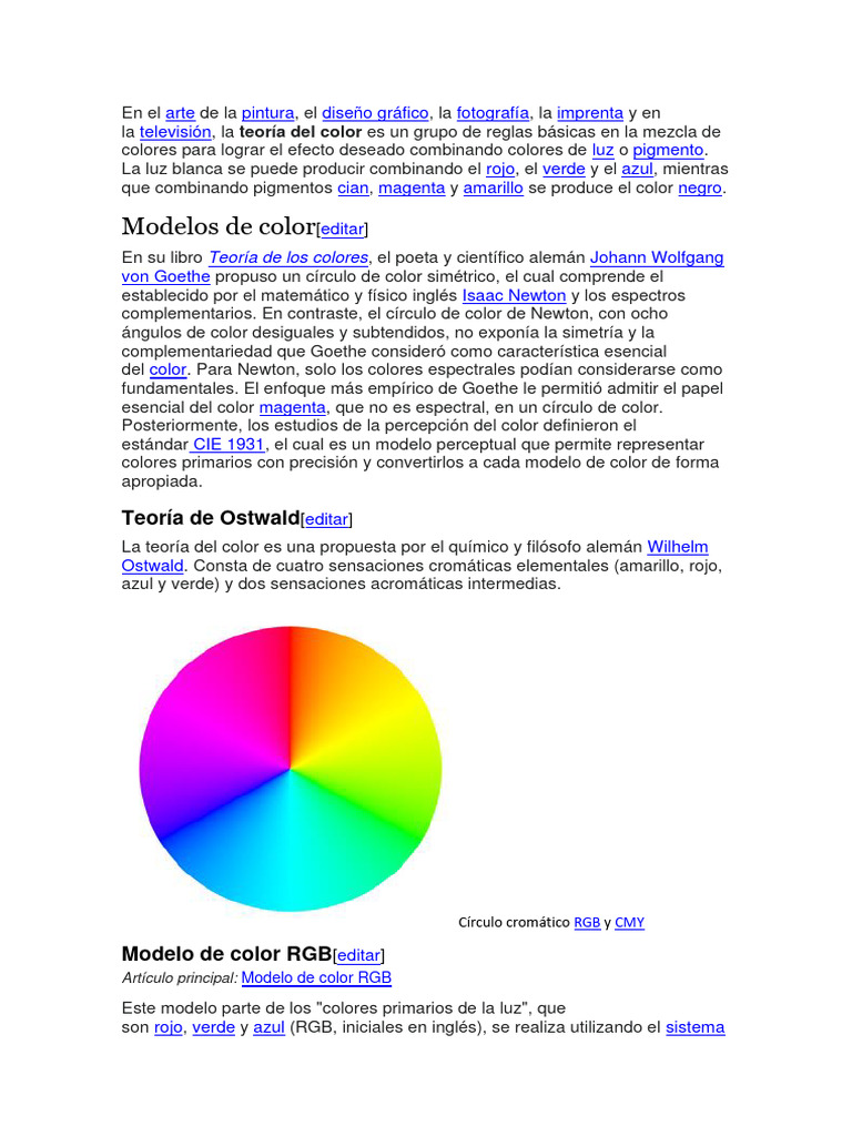 Teoría del Color: Modelos y Aplicaciones | PDF | Color | Amarillo