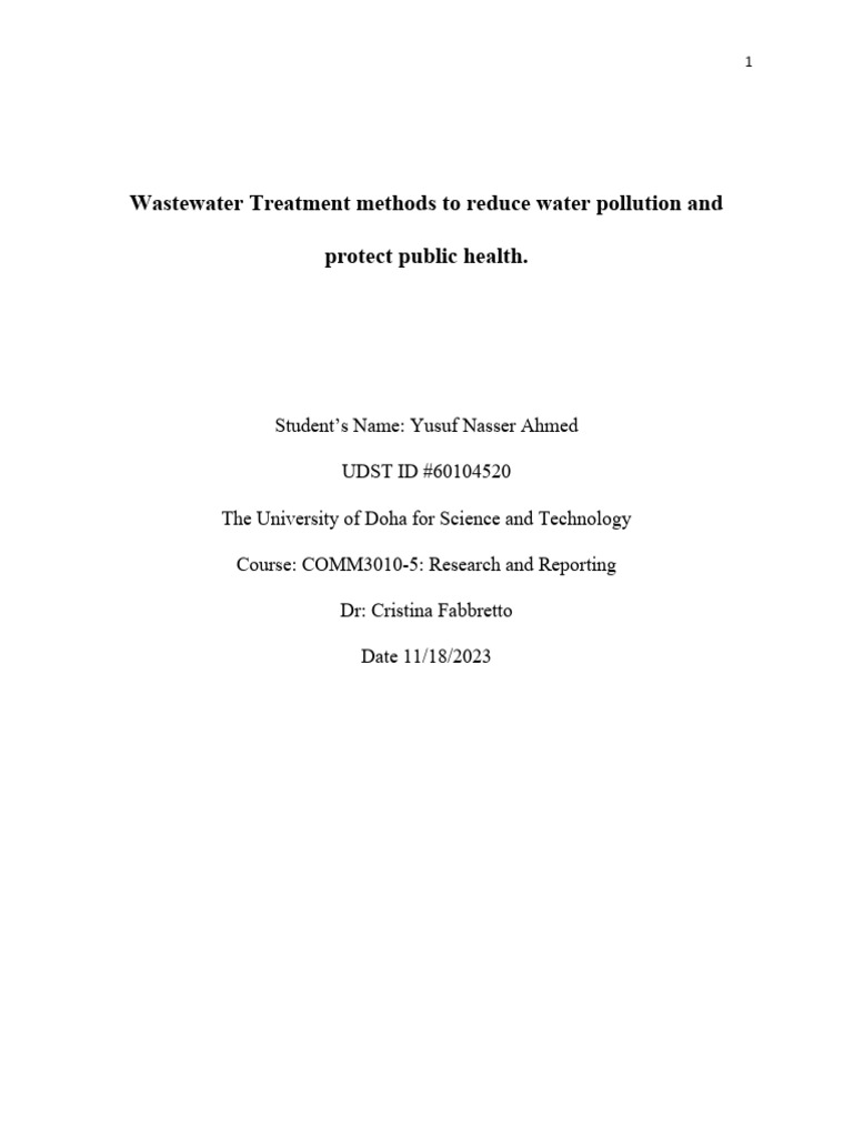 Wastewater Treatment Methods to Reduce Water Pollution and Protect ...