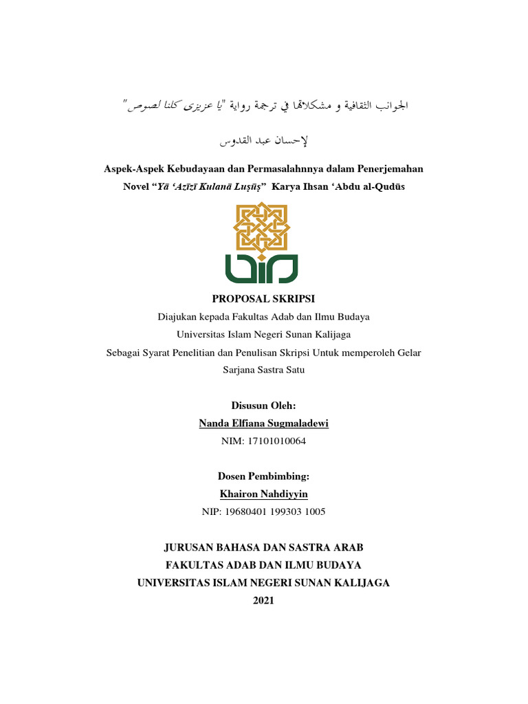 NANDA - Proposal Skripsi. | PDF | Ilmu Sosial | Seni & Disiplin Bahasa