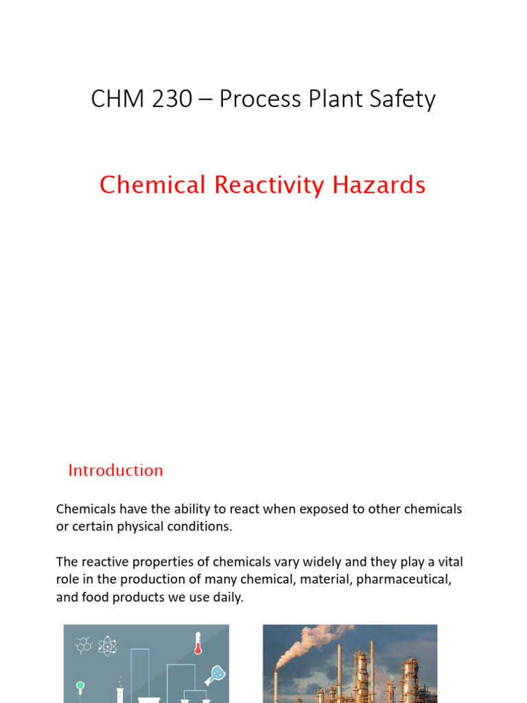 Chemical Reactivity Hazards | PDF | Chemical Reactions | Polymerization