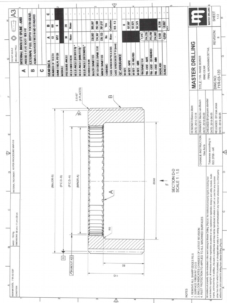IQC-031, 71R RAISE BORER RING GEAR | PDF