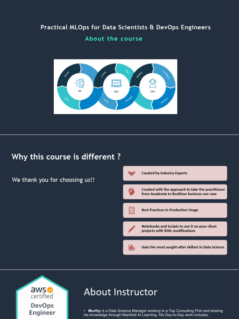 AWS MLOps Slides | PDF | Cloud Computing | Software Development Process