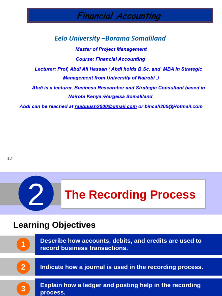 Financial Accounting Lecture | PDF | Debits And Credits | Equity (Finance)