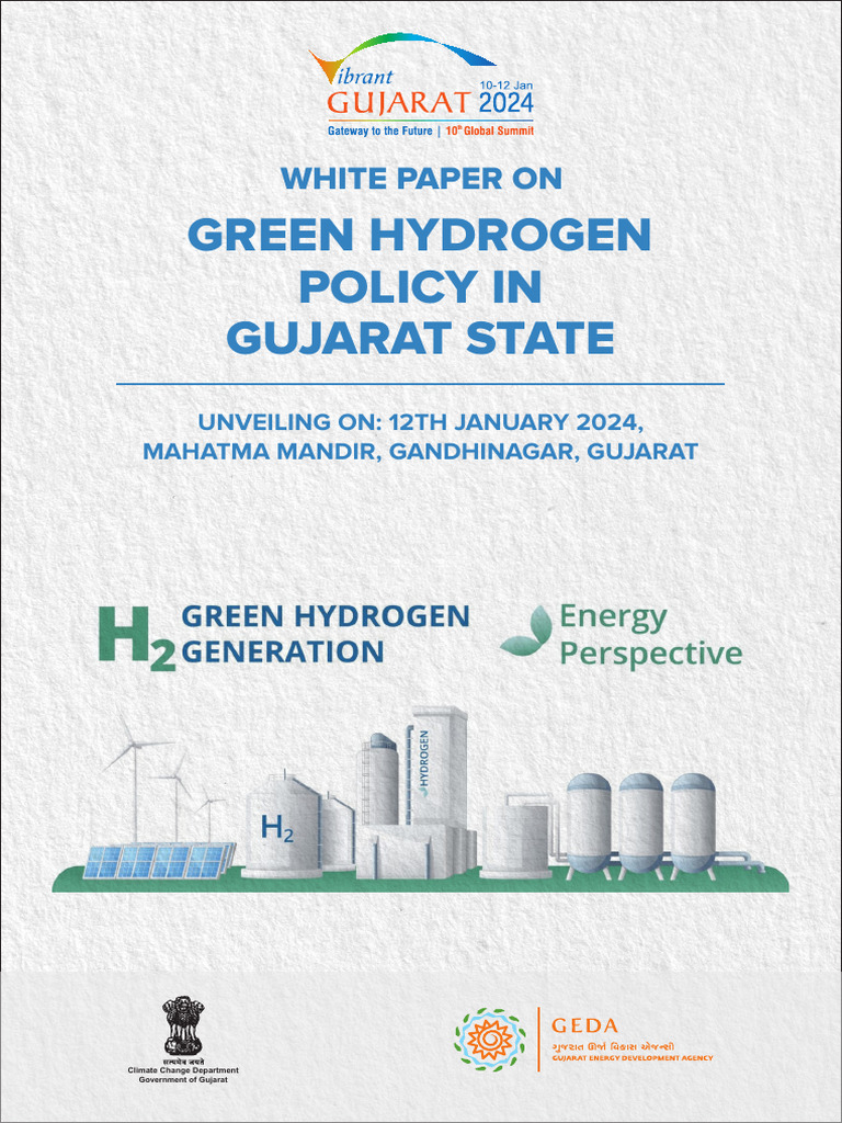 Gujarat Green Hydrogen Policy 2024 | PDF | Renewable Energy | Climate ...