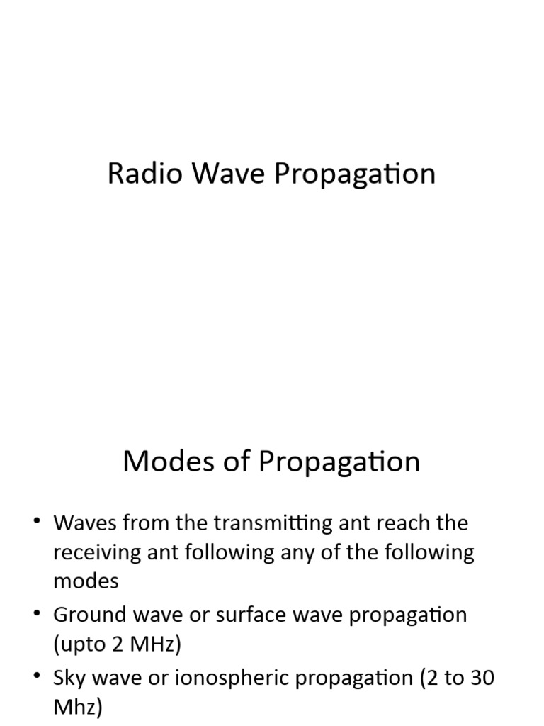 Radio Wave Propagation | PDF | Radio Propagation | Ionosphere