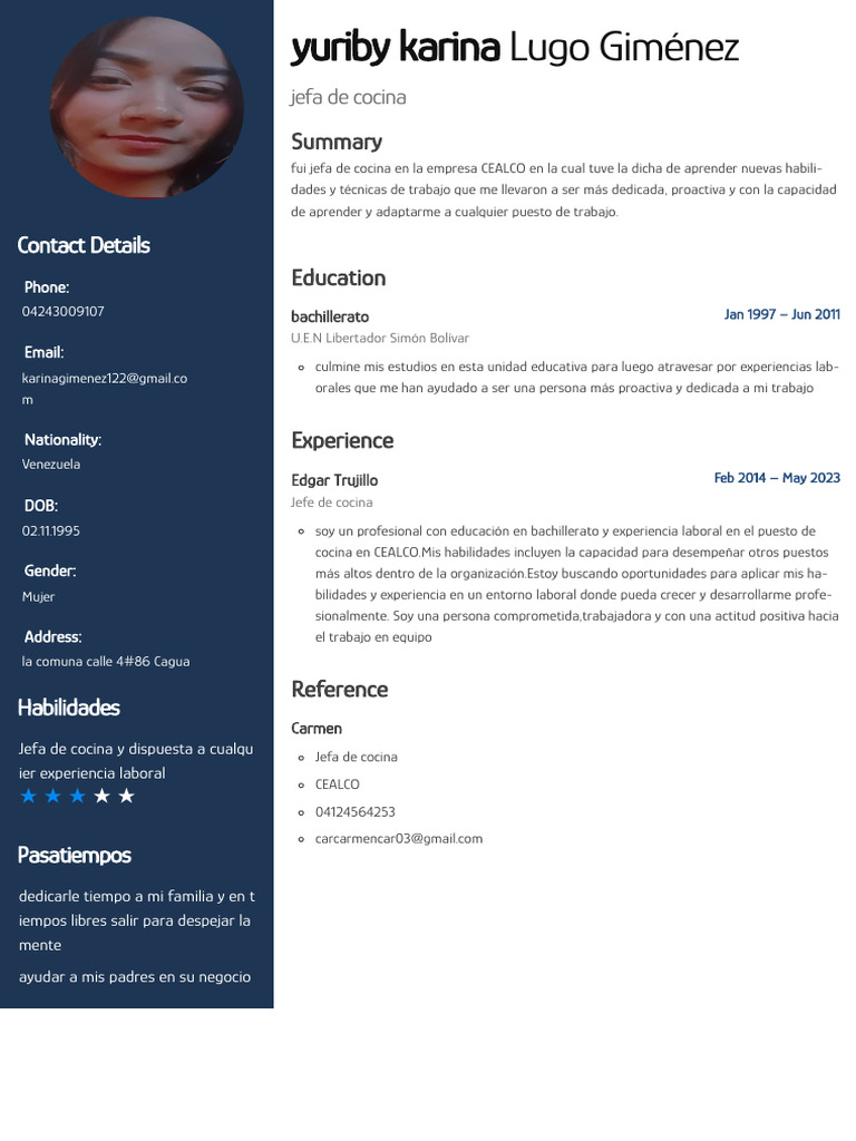 Yuriby Karina - Resume - 564 | PDF | Salud y bienestar