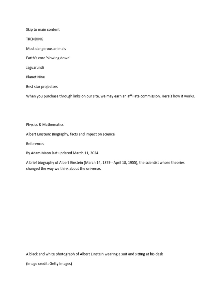 Albert Life Story | PDF | Albert Einstein | General Relativity