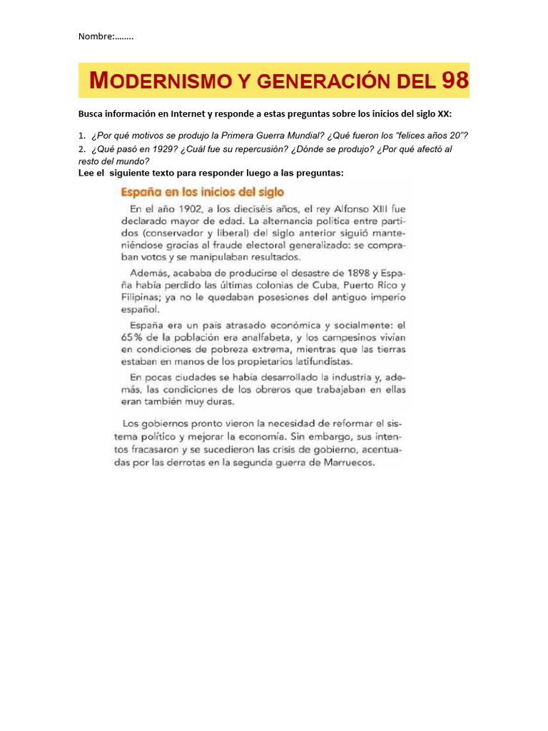Modernismo Y 98 Pdf