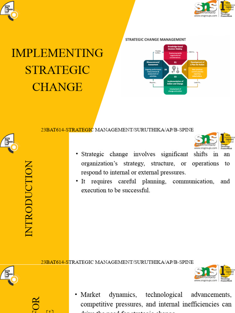 Implementing Strategic Change | Download Free PDF | Project Management | Business Economics