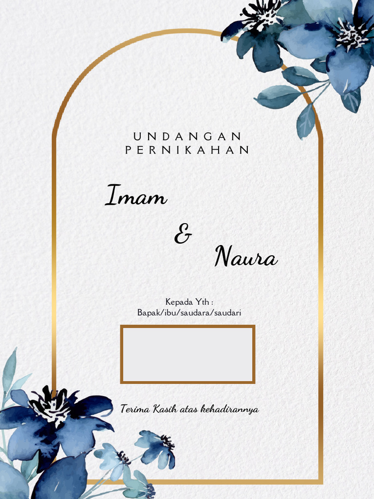 Undangan Pernikahan Akad dan Resepsi | PDF