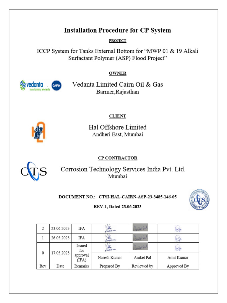 ICCP System Installation Guide | PDF | Corrosion | Electricity